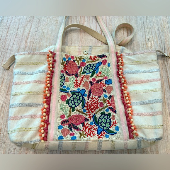 America & Beyond | Bags | Beaded Sea Turtle Tote | Poshmark